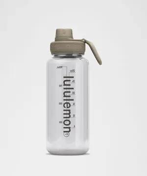 Lululemon Back To Life Clear Bottle 32oz - Warm Ash Grey/olive Brown