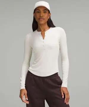 Lululemon Long-Sleeve Henley Bone