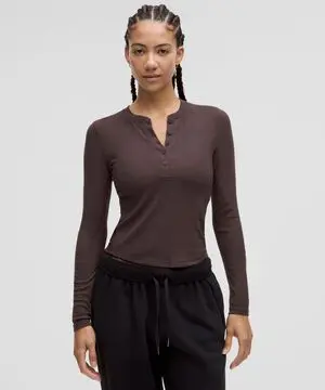 Lululemon Long-Sleeve Henley Espresso
