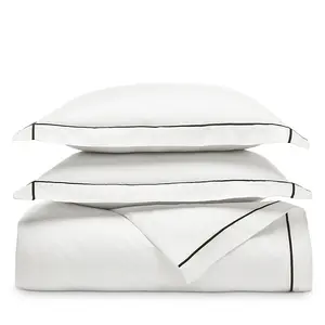 BOLL & BRANCH Signature Embroidered Duvet Set, King/california King - White/night