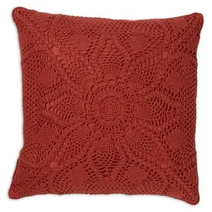 ROSELLI Olivia Crocheted Decorative Pillow, 20 X 20