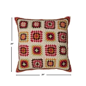 ROSELLI Cozy Corner Crocheted Pillow