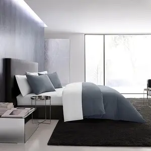 Vera Wang Waffle Pique Duvet Cover Set, Queen - Medium Blue