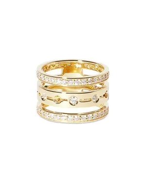DINH VAN 18k Yellow Diamond Pulse Ring - Gold
