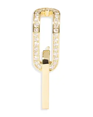 DINH VAN 18k Yellow Diamond Maillon Link Stud Earring - Gold