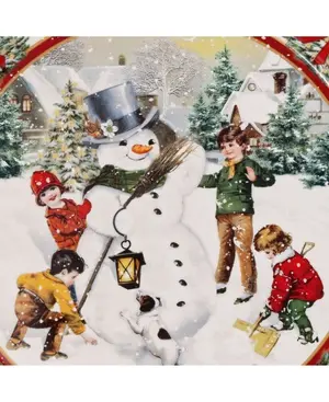 VILLEROY & BOCH Toy's Fantasy Large Bowl: Building A Snowman