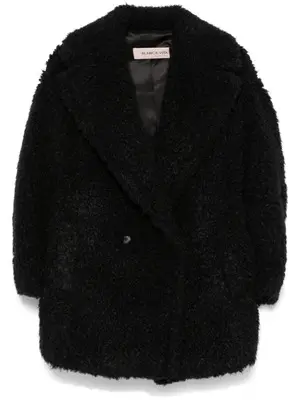 BLANCA VITA Chary Faux Shearling Coat - Black