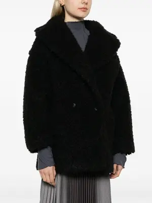 BLANCA VITA Chary Faux Shearling Coat - Black
