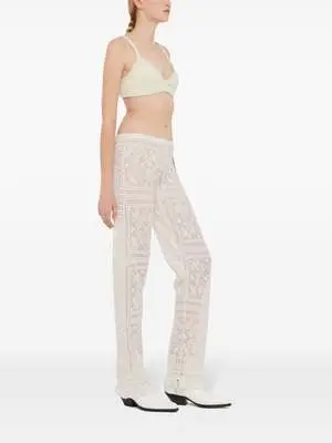 Alanui Kiss The Book Straight-keg Trousers - White