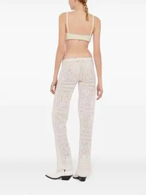 Alanui Kiss The Book Straight-keg Trousers - White