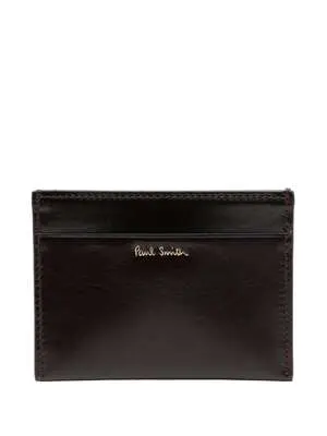 Paul Smith Monogrammed Credit Card Holder - Brown