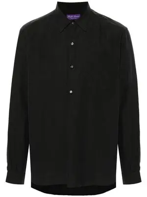 Ralph Lauren Purple Label Pointed-collar Shirt - Black