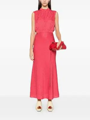 Saloni Fleur Maxi Dress - Pink