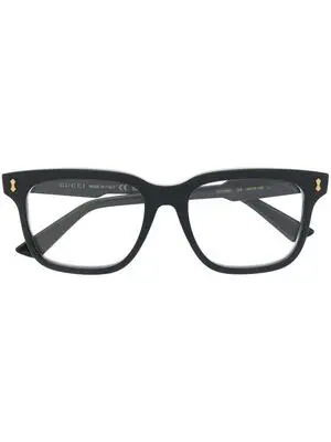 Gucci Logo-arm Detail Glasses - Black