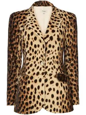 TEMPERLEY LONDON Nemera Leopard Print Blazer - Neutrals