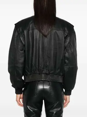 Remain Birger Christensen Leather Bomber Jacket