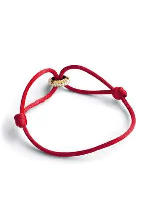 LOEV 14kt Yellow Gold Diamond Eternity Bracelet - Red