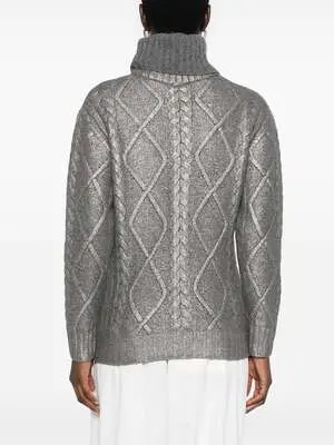 Herno Lamé-effect Wool Sweater