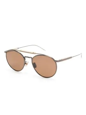 Brunello Cucinelli Pilot-frame Sunglasses - Brown