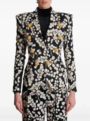 Balmain Printed Double-breasted Blazer