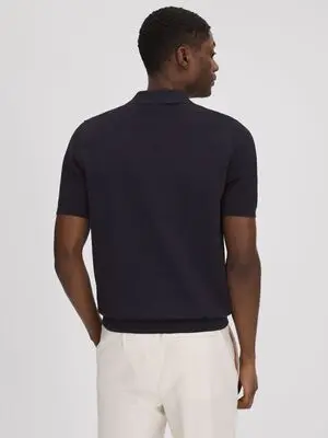 REISS Pascoe Textured Modal Blend Polo Shirt