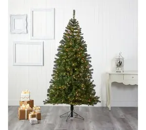 NEARLY NATURAL 7' Springfield Christmas Tree - One-color