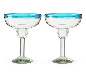 TWINE Primavera Recycled Margarita Glass Set Of 2 - One-color