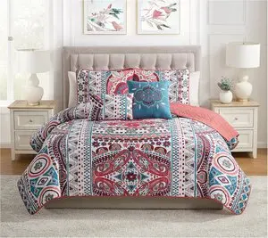 VCNY HOME Natasha Reversible Medallion Quilt Se T, F/ Q - One-color