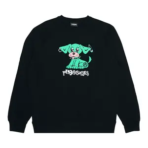 PLEASURES Ruff Premium Crewneck - Black