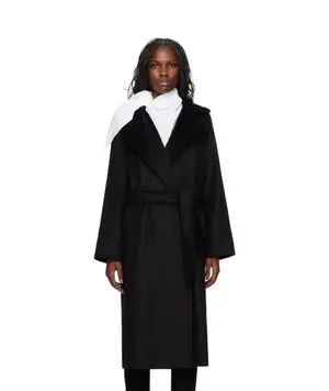 Max Mara Max Mara Manuela Wrap Coat - 002 Black
