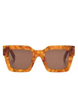 Off-White Glasses With Gold Side Arrow Logo In Brown - 33  display picture 2