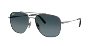 Ray-ban Aviator Sunglasses With Titanium Frame - Blue Gradient Polarized