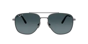 Ray-ban Aviator Sunglasses With Titanium Frame - Blue Gradient Polarized