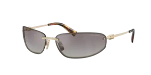 Miu Miu Miu Miu Silver Tone Sunglasses Gradient Blue Mirror Silver