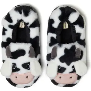 DEARFOAMS DEARFOAMS Animal Closed Back Slipper Black-white