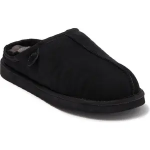 DEARFOAMS Fireside Grafton Shearling Clog Slipper - Black