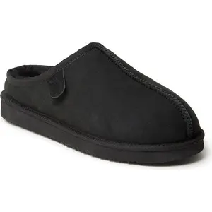 DEARFOAMS Fireside Grafton Shearling Clog Slipper - Black