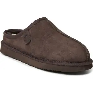 DEARFOAMS Fireside Grafton Shearling Clog Slipper - Coffee