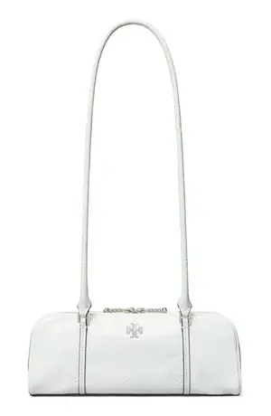 Tory Burch Micro Marshmallow T Monogram Crinkle Leather Satchel - White