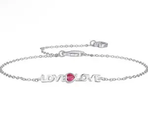 DONATELLO GIAN Name Heart And Love Charm Bracelet - Silver