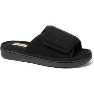 DEARFOAMS Terry Adjustable Shower Slide Slipper - Black