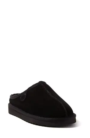 DEARFOAMS Shearling Clog Slipper - Black