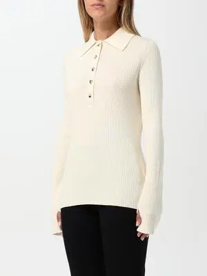 COURREGES Ribbed Knit Polo Shirt