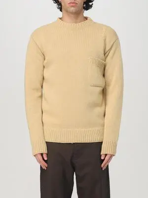 Marni Crew Neck Sweater With Pocket - Yellow