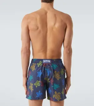 Vilebrequin X Falke Moorea Printed Swim Trunks - Blue