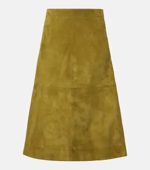 Bottega Veneta Suede Midi Skirt
