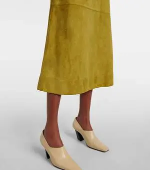 Bottega Veneta Suede Midi Skirt