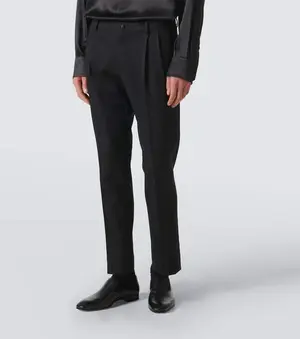 Dolce & Gabbana Wool-blend Gabardine Tuxedo Pants