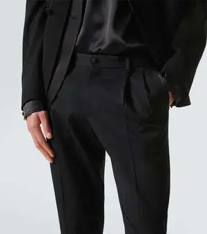 Dolce & Gabbana Wool-blend Gabardine Tuxedo Pants