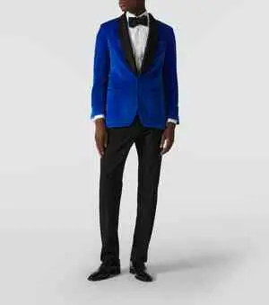 Rubinacci Cotton Velvet Blazer - Blue